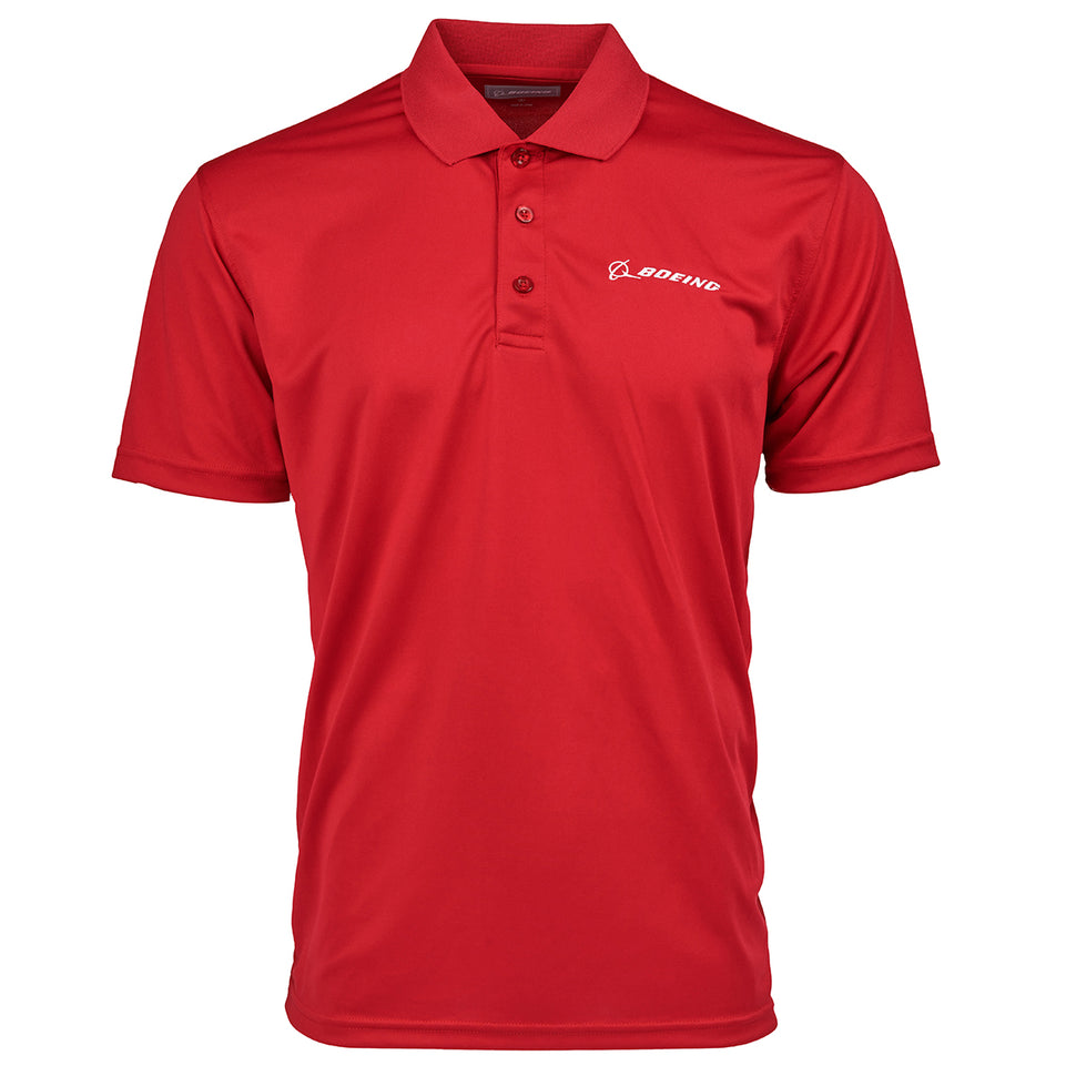 Boeing Signature Logo Solid Mesh Tech Polo – The Boeing Store