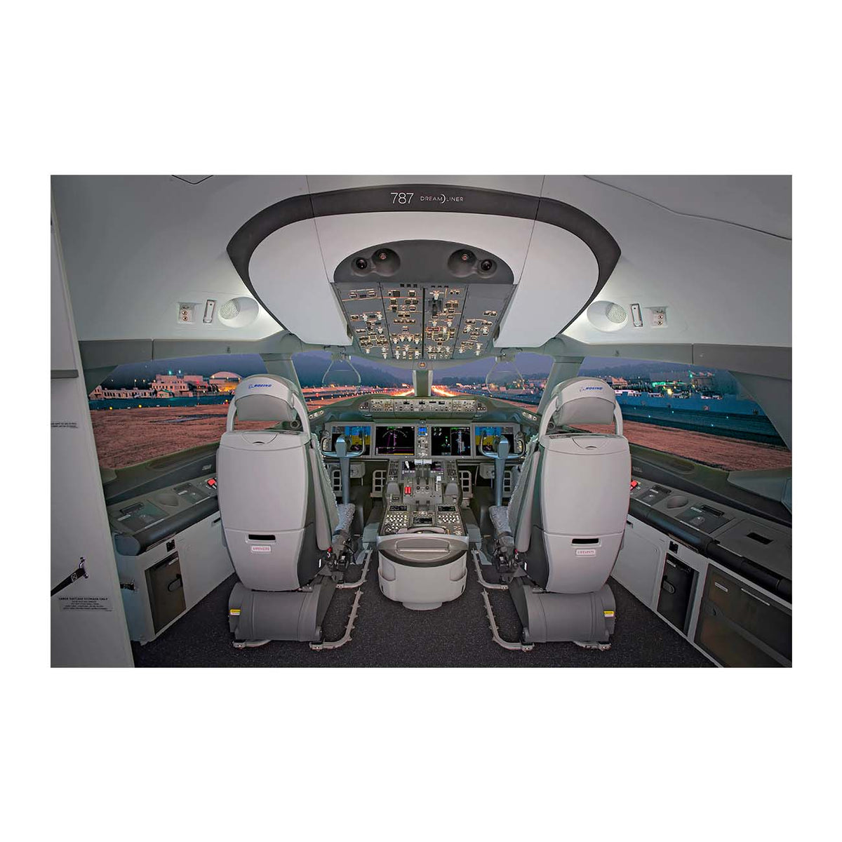 Boeing 787 Dreamliner Flight Deck Small Matted Print – The Boeing Store